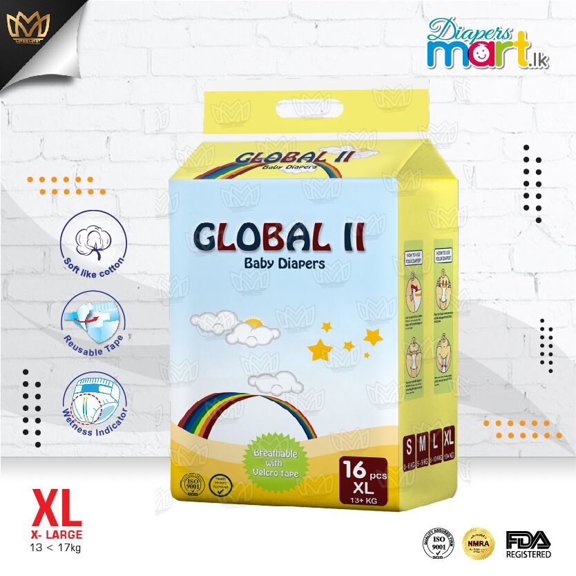 Global II Diaper Pant - XLarge 16pcs. - Buy Diapers at Best Prices in ...