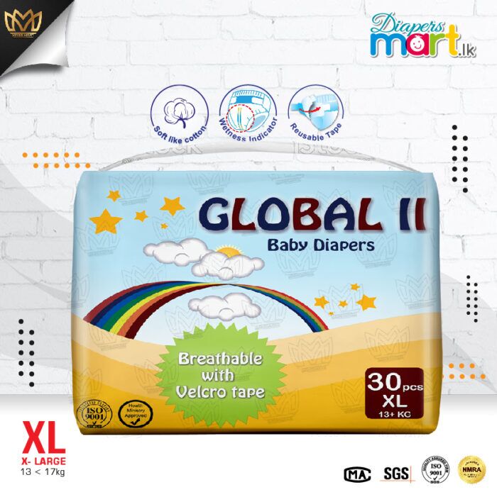 Global II Diaper Tape-X Large 30pcs - Buy Diapers at Best Prices in Sri ...