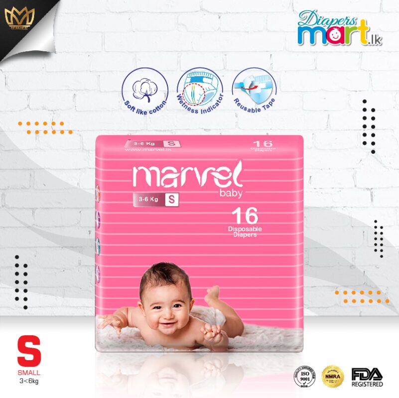 Marvel Baby Diaper - Small 16 pcs - Buy Diapers at Best Prices in Sri ...