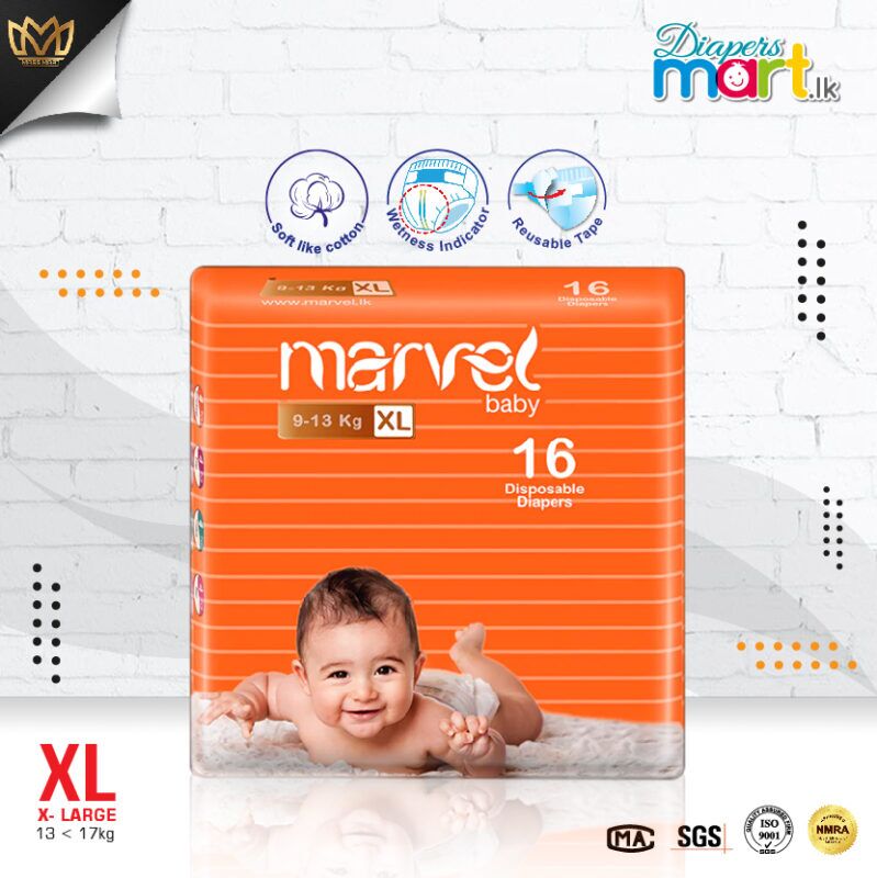 Marvel Baby Diaper - Large 16 pcs - Buy Diapers at Best Prices in Sri ...